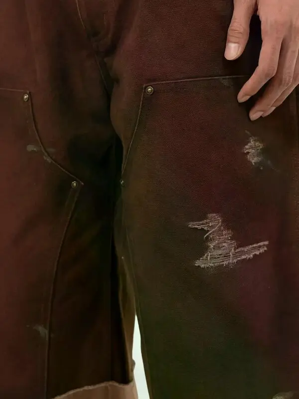 KAMIYA Distressed Shorts - Brown