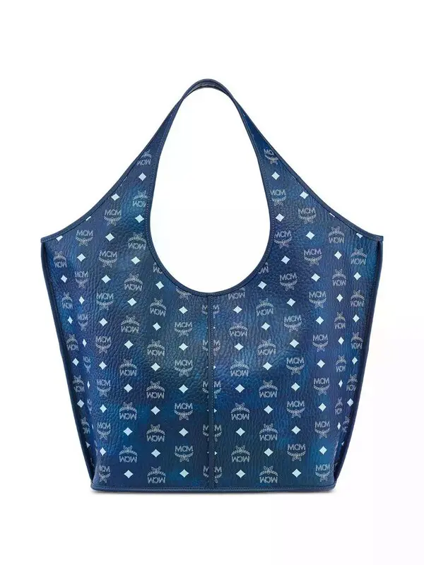 Mcm Leni Large Visetos Canvas Tote Bag - Blue