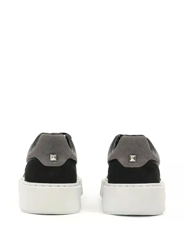 Karl Lagerfeld Leather Platform Sneakers - Black