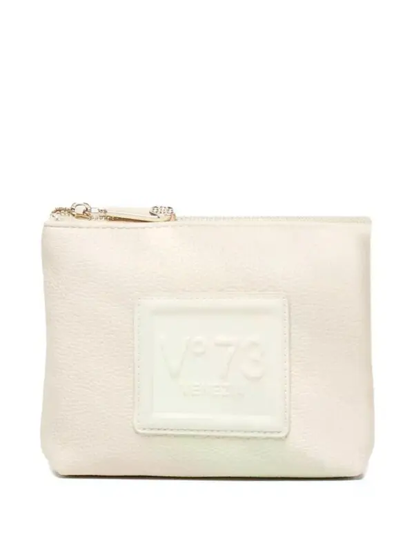 V°73 Embossed Logo Pouch - White