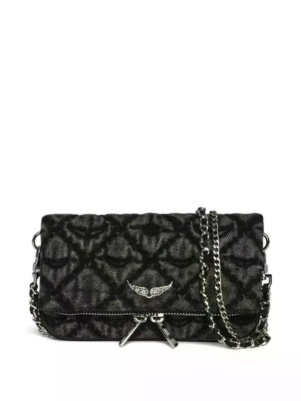 Zadig&Voltaire Mini Rock Monogram Clutch Bag - Black
