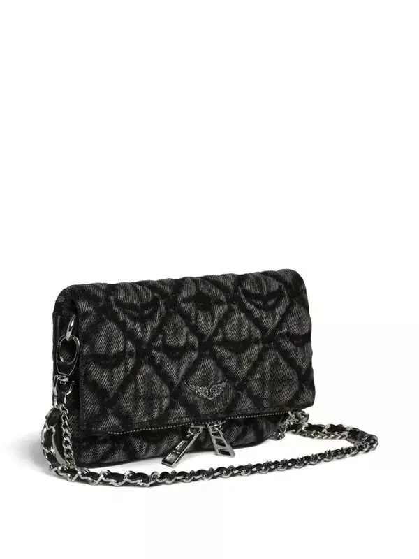 Zadig&Voltaire Mini Rock Monogram Clutch Bag - Black