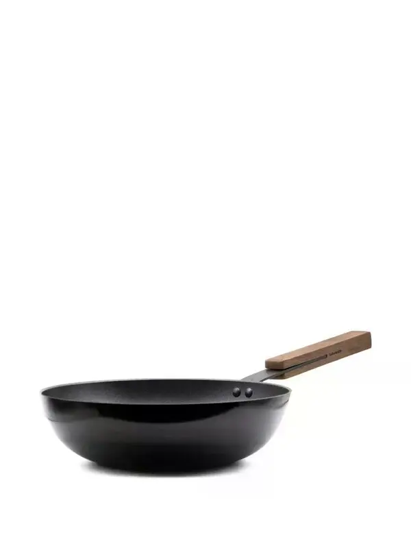 KNINDUSTRIE Wood-handle Wok - Black