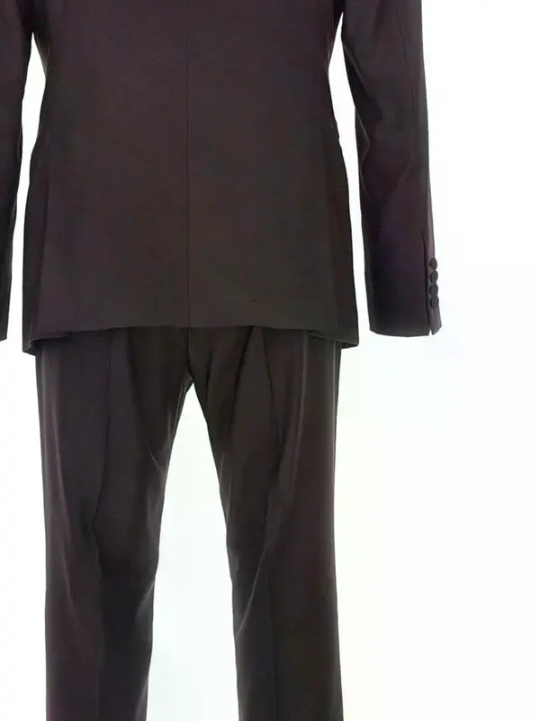 Emporio Armani Peaked-lapel Satin-trimmed Suit