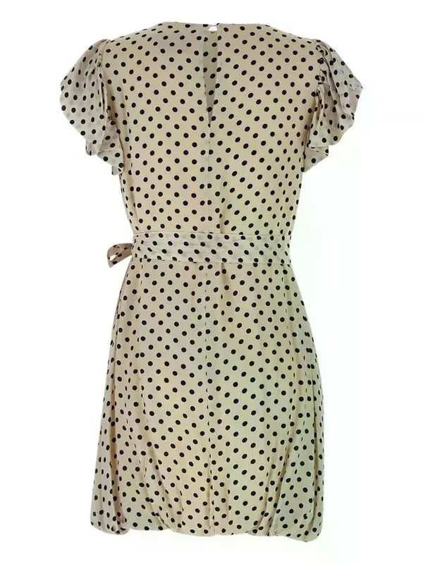 KAOS Polka-dot Mini Balloon Dress - Neutrals