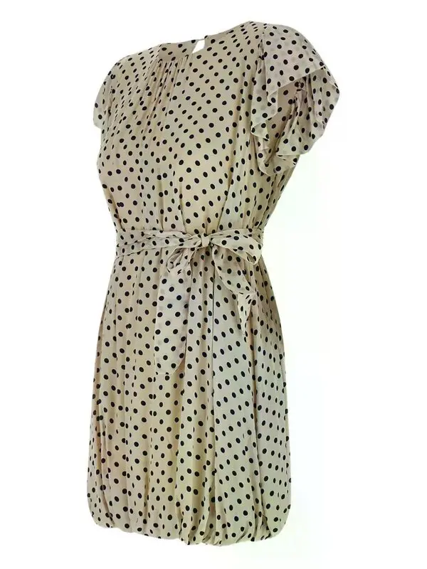 KAOS Polka-dot Mini Balloon Dress - Neutrals