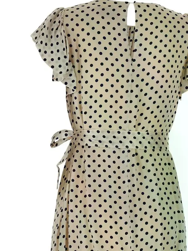 KAOS Polka-dot Mini Balloon Dress - Neutrals