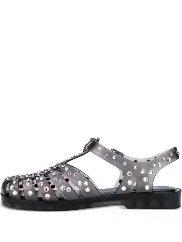 Melissa Crystal-embellished Jelly Sandals - Black