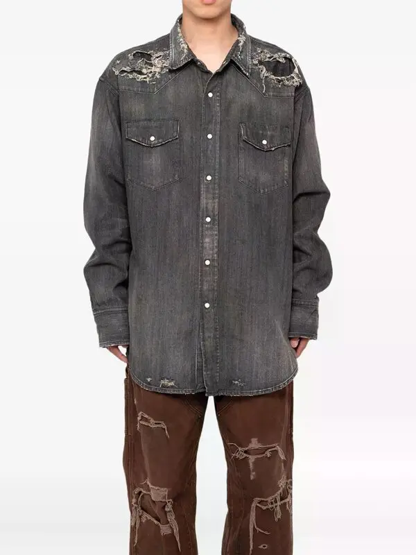 KAMIYA Distressed Denim Shirt