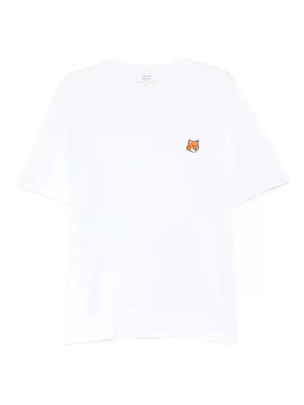 Maison Kitsuné Fox-head Patch T-shirt - White
