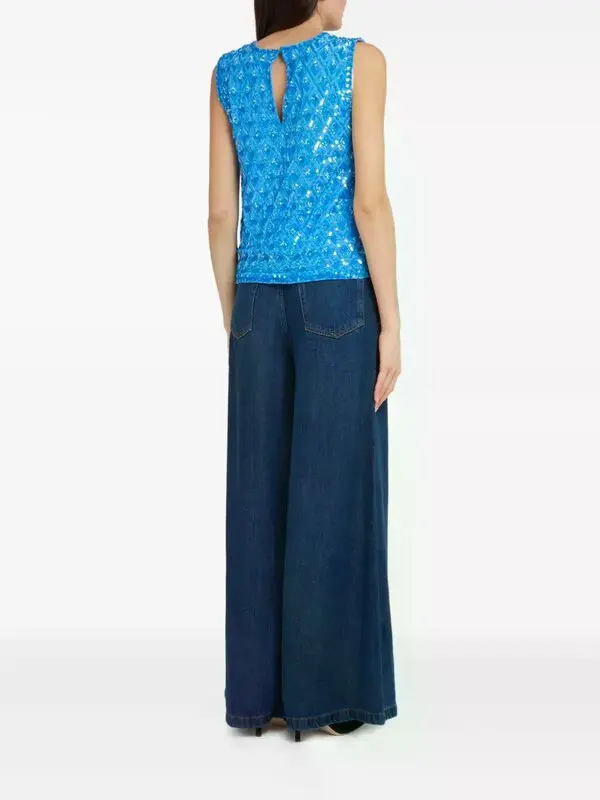 P.a.r.o.s.h Sequin-embellished Sleeveless Top