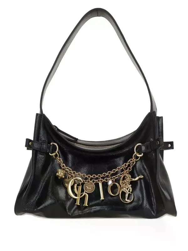 Chloé Charms Embellished Leather Shoulder Bag