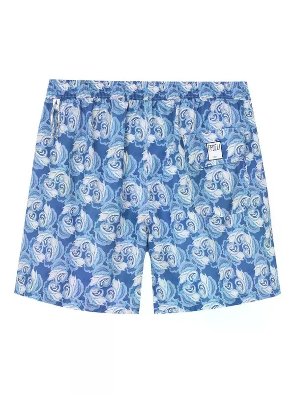 Fedeli Paisley-print Swim Trunks