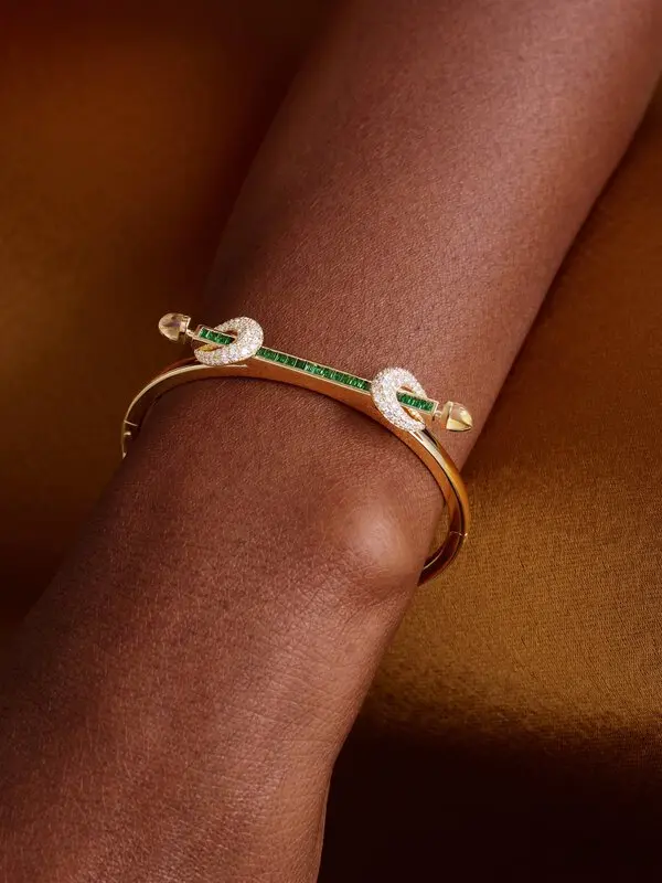 ANANYA Chakra 18-karat Gold Multi-stone Bracelet