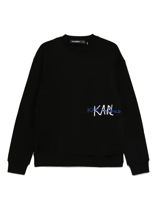 Karl Lagerfeld Logo-embroidered Cotton Sweatshirt