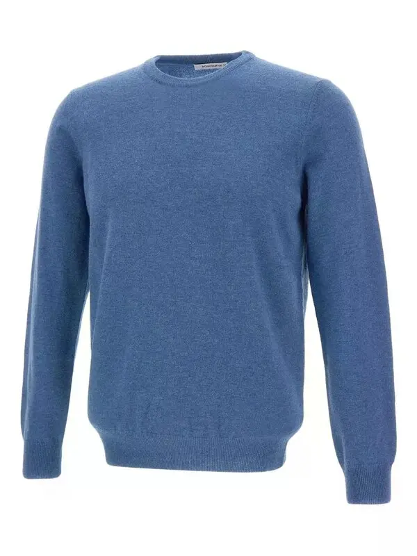 KANGRA Crew-neck Wool Sweater - Blue