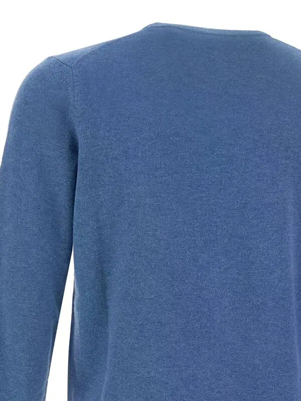 KANGRA Crew-neck Wool Sweater - Blue