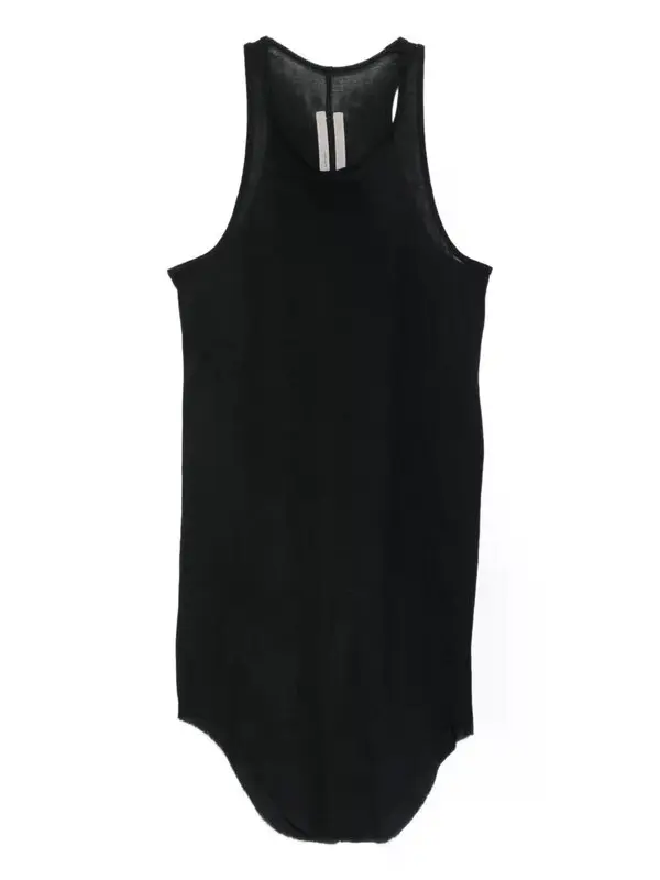 Rick Owens Racer-back Curved-hem Top - Black