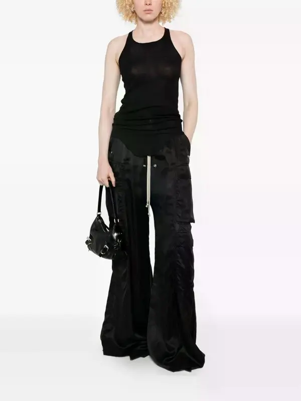 Rick Owens Racer-back Curved-hem Top - Black