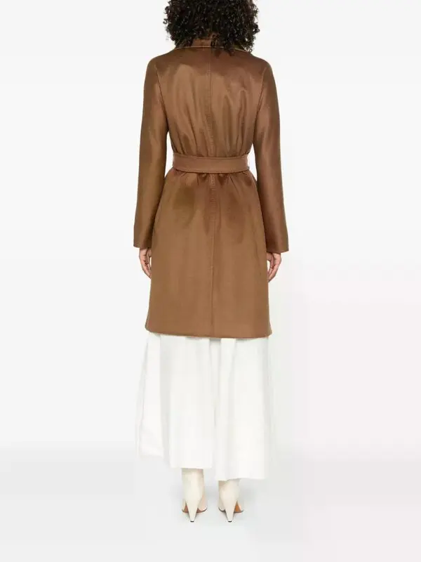 Max Mara Belted Single-breasted Wool Coat - Brown
