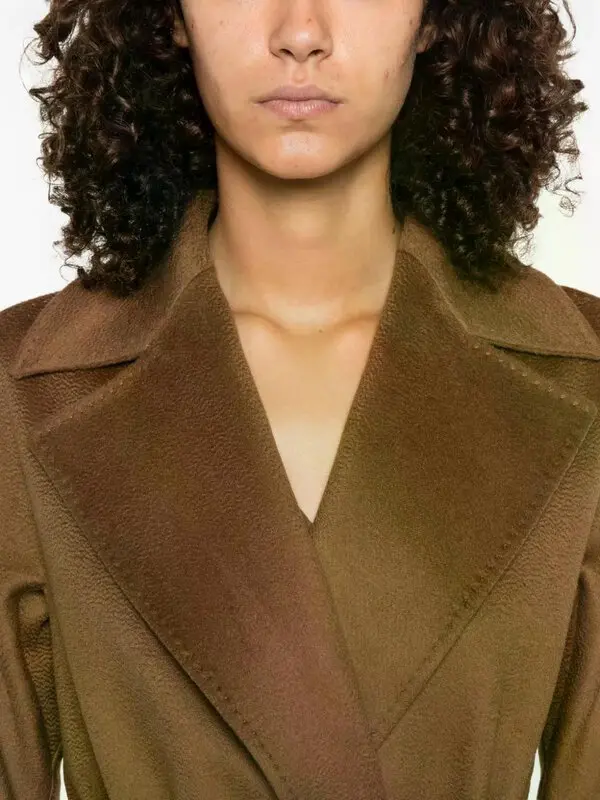 Max Mara Belted Single-breasted Wool Coat - Brown