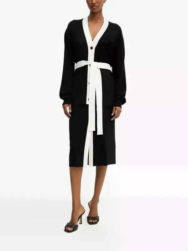 Karl Lagerfeld Contrast-panel Logo Cardigan