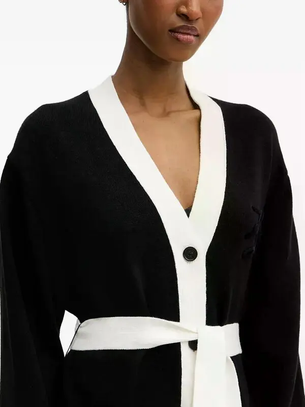 Karl Lagerfeld Contrast-panel Logo Cardigan