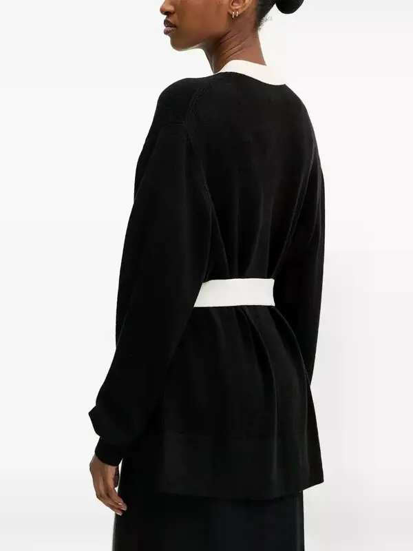Karl Lagerfeld Contrast-panel Logo Cardigan