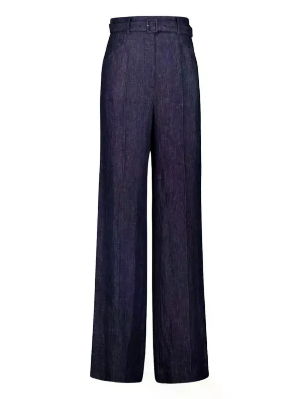 Gabriela Hearst Belted Wide-leg Denim Pants
