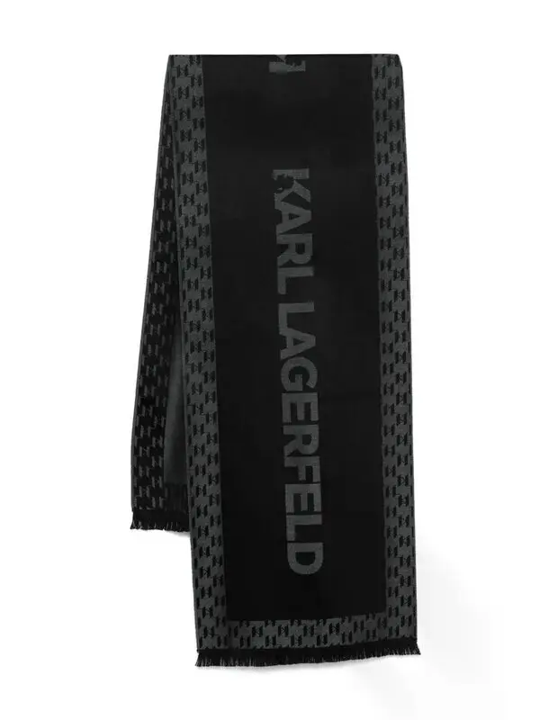 Karl Lagerfeld Monogram-pattern Scarf