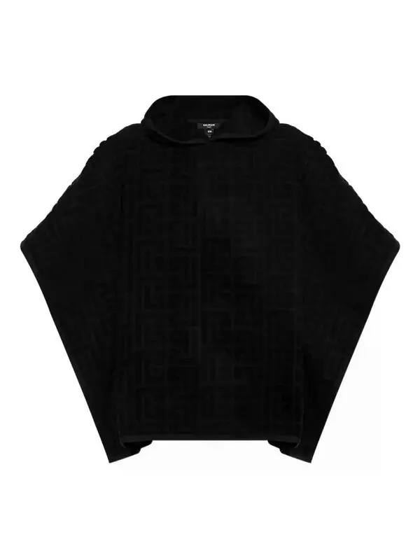 Balmain Logo-embroidered Poncho