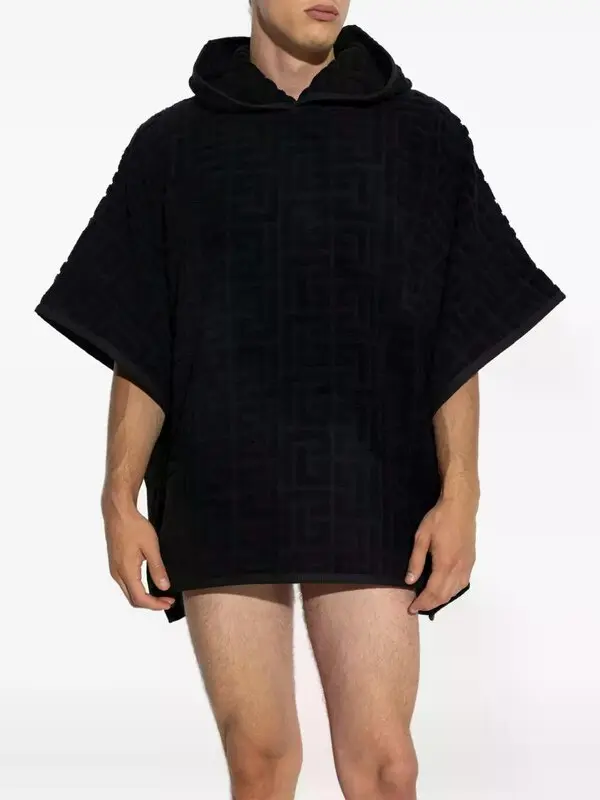 Balmain Logo-embroidered Poncho