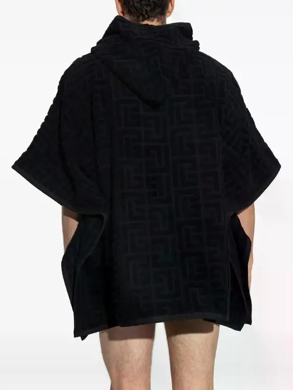 Balmain Logo-embroidered Poncho