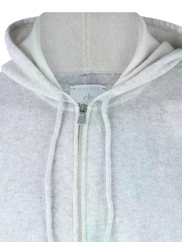 Eleventy Cashmere Zip Hoodie - Grey
