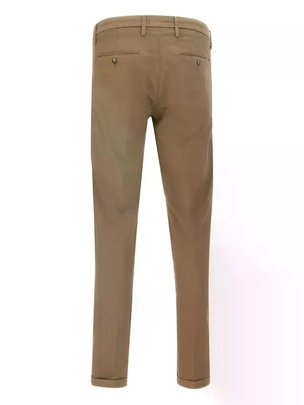 RE-HASH Cuffed Cotton-blend Trousers - Brown