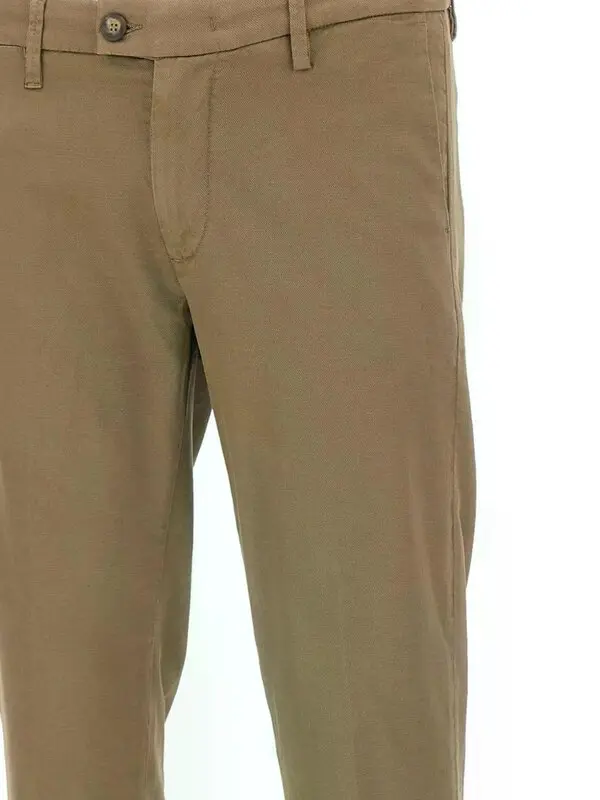 RE-HASH Cuffed Cotton-blend Trousers - Brown