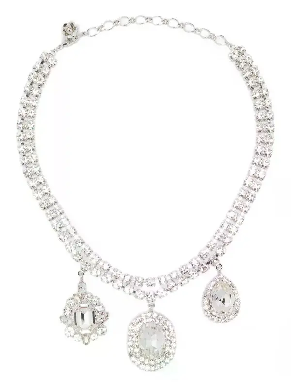 Magda Butrym Crystal-embellished Double-chain Necklace - Silver