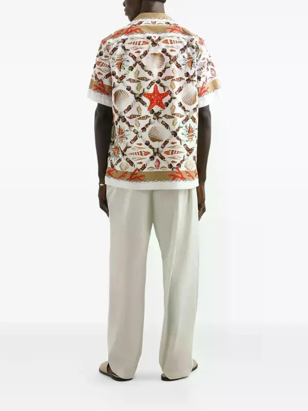 Dolce & Gabbana Shell-print Short-sleeve Shirt