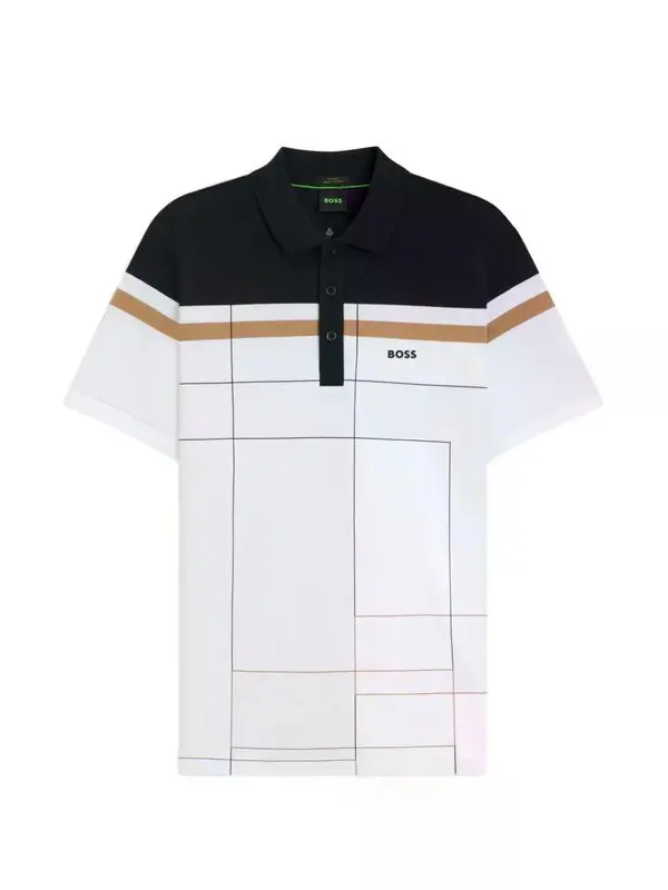BOSS Short-sleeve Cotton Polo Shirt - White