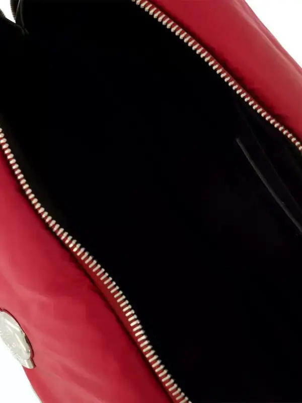 Moncler Quilted Beauty Case With Logo Plaque - Red