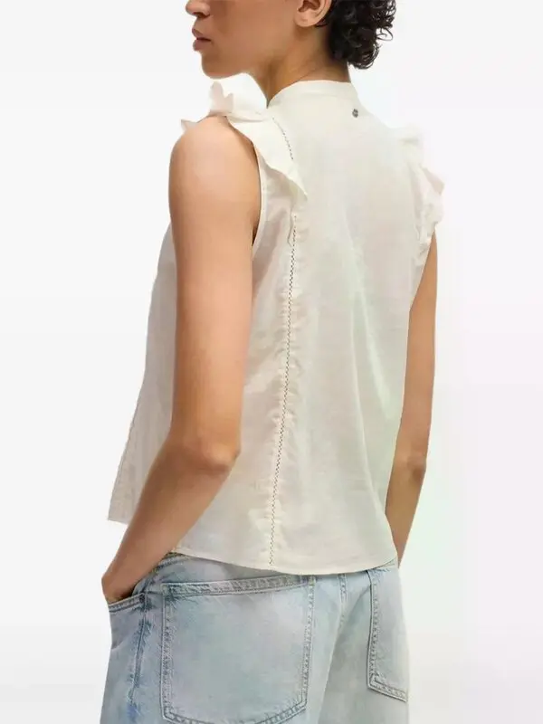 BOSS Ruffle-detail Sleeveless Top