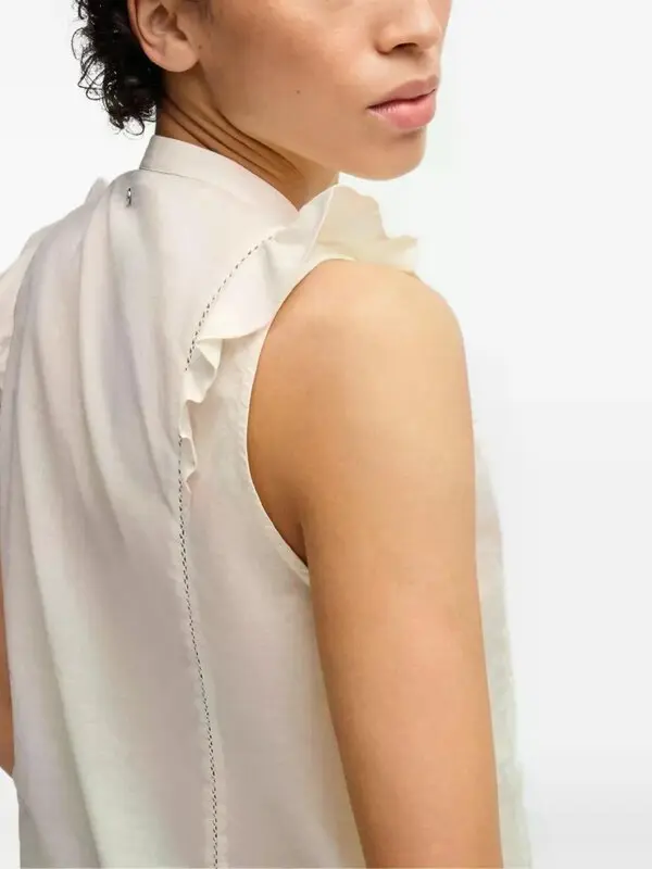 BOSS Ruffle-detail Sleeveless Top
