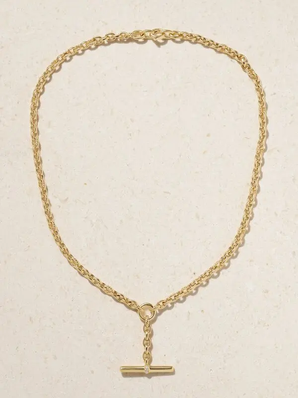 David Yurman Dy Mercer Diamond Necklace - Gold