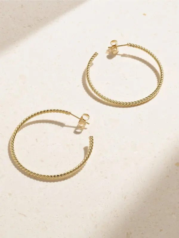 David Yurman Cablespira 18-karat Hoop Earrings - Gold