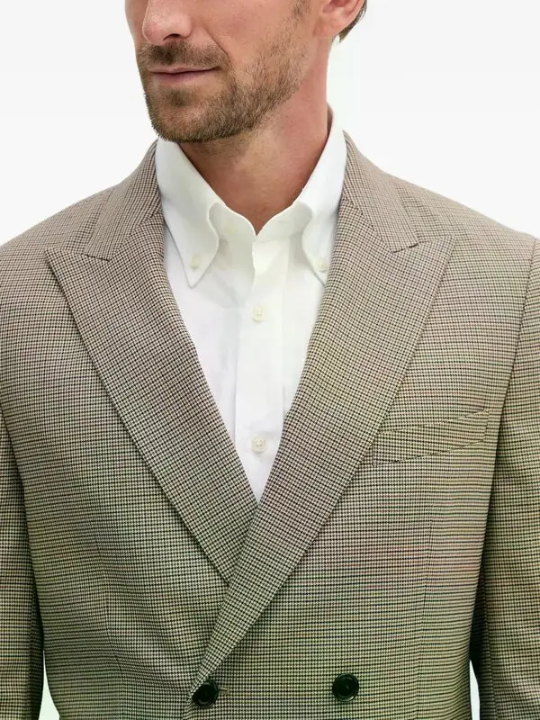 BOSS Double-breasted Checked Blazer