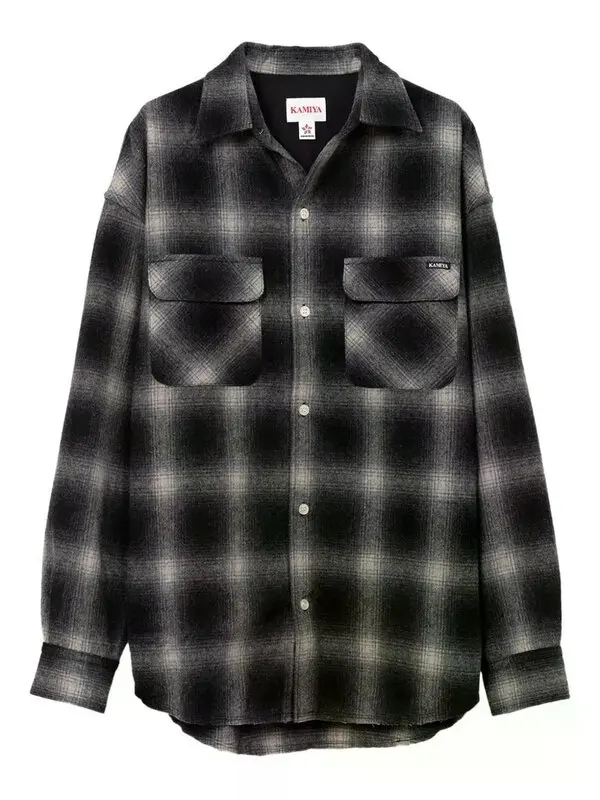KAMIYA Check-pattern Wool Shirt