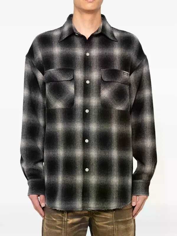 KAMIYA Check-pattern Wool Shirt