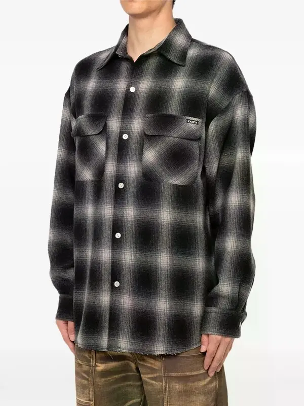 KAMIYA Check-pattern Wool Shirt