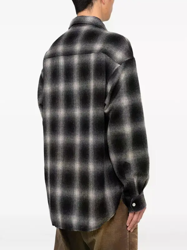 KAMIYA Check-pattern Wool Shirt