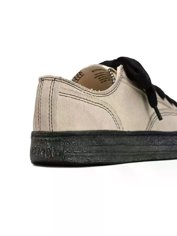 GENERAL SCALE. Roy Smudged Canvas Sneakers - Neutrals